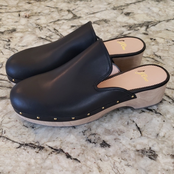 J. Crew | Shoes | J Crew Black Clogs Aq675 | Poshmark